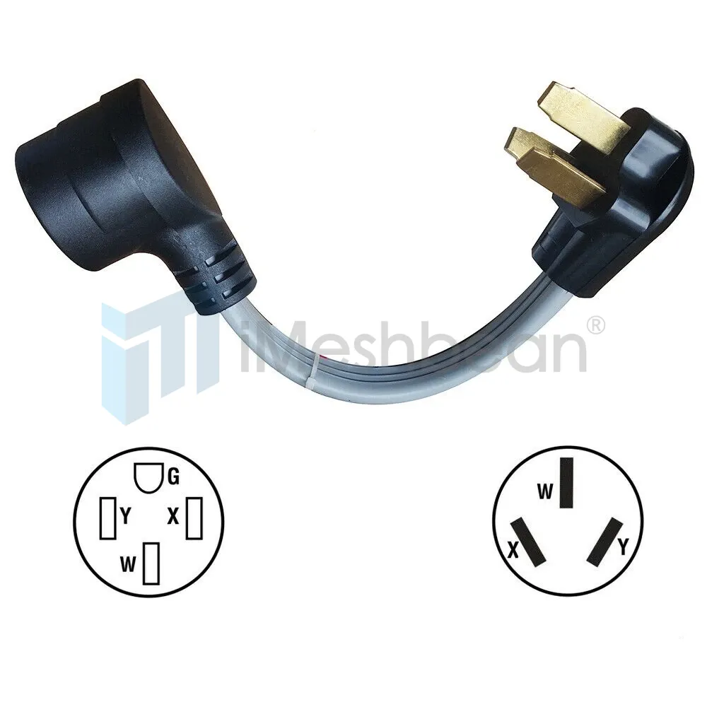 Female 14-50R 4 Prong Receptacle to Old Male 10-50P 3-Pin Plug Stove ...