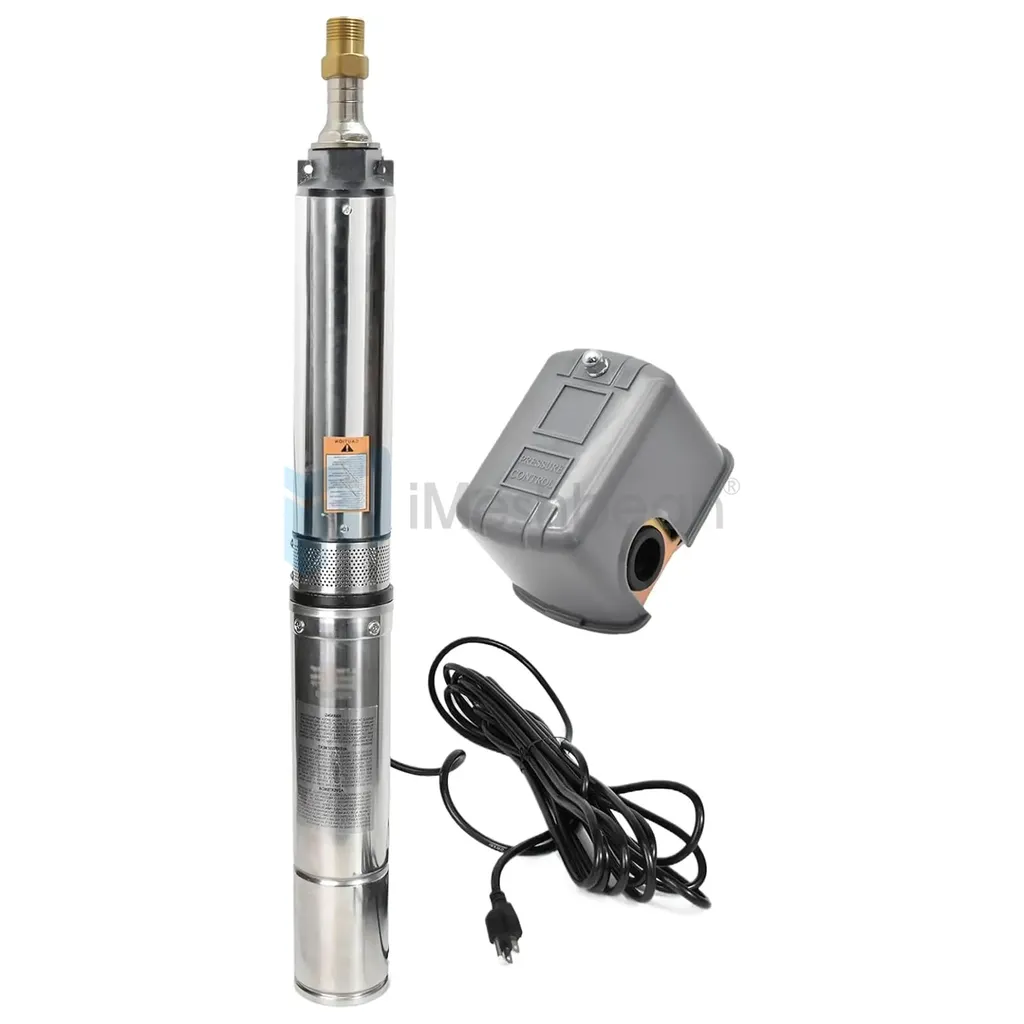 iMeshbean 1 HP 4" Deep Well Water Pump Submersible Stainless Steel ...