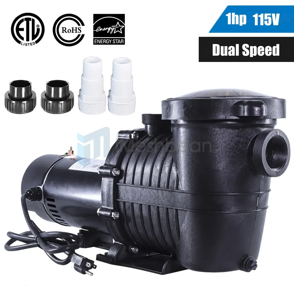 Best 1 HP 2 Speed Swimming Pool Pump 110-120V 4800/2100GPH 52FT Head ...