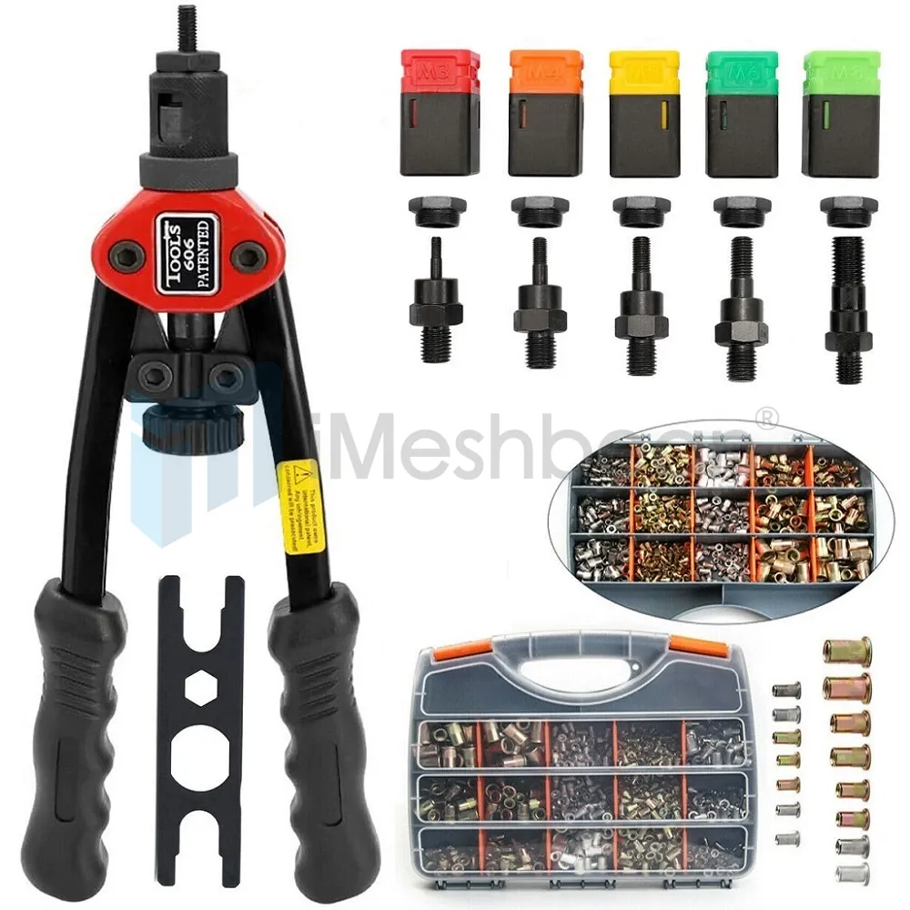 12" Rivet Gun Kit Rivnut Thread Setting Tool Nut Setter NutSert 900 ...