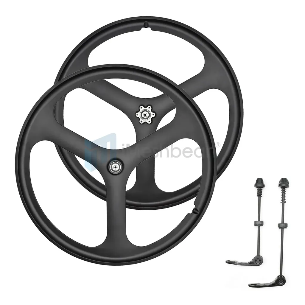 26" MTB Mountain Bike Mag Magnesium Wheels 3-Spoke Set Rim Wheelset for ...
