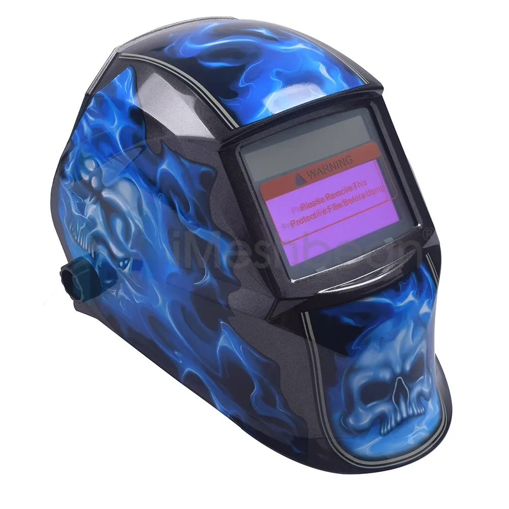 Blue Skull Solar Welder Mask Auto-Darkening Welding Helmet Arc Tig Mig ...