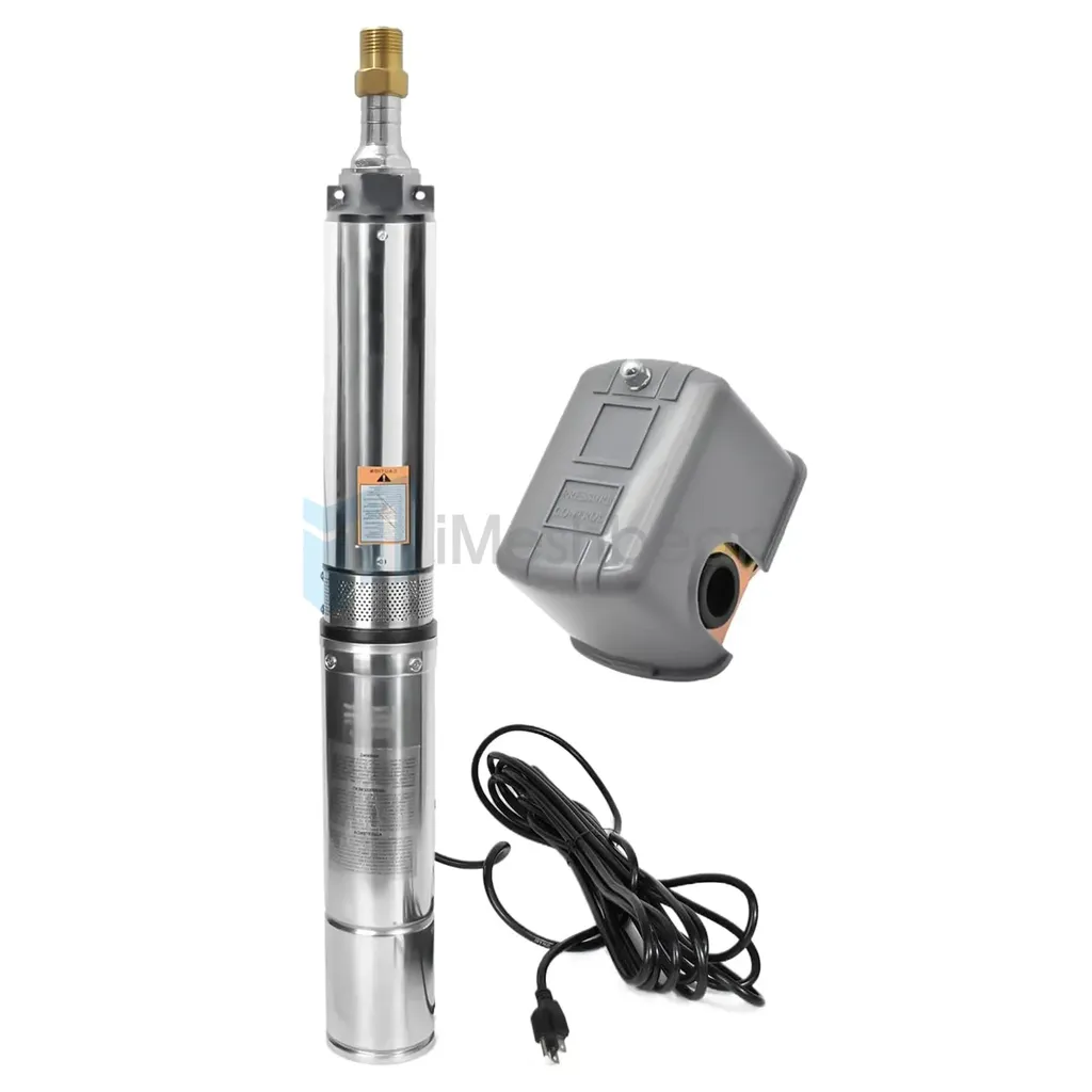 2 HP Deep Well Submersible Pump, Stainless Steel Water Pump, 4", 230V ...